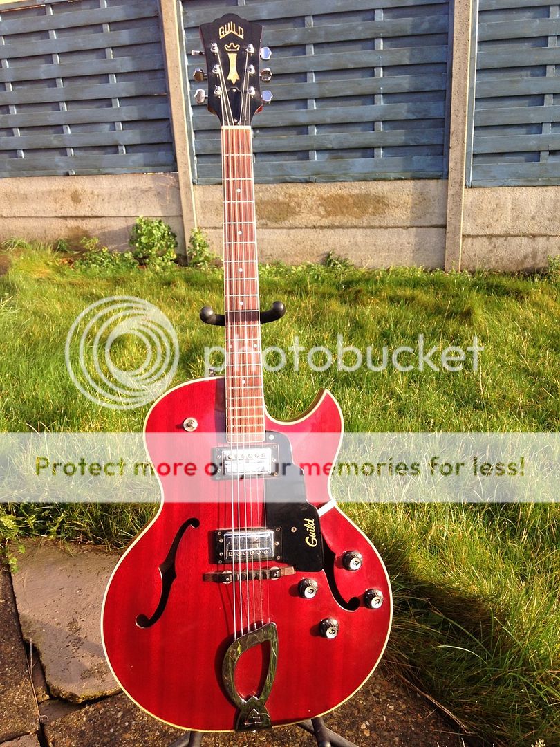 73 Guild Starfire, 05 Gretsch White Penguin, EGC Series Two bass ...